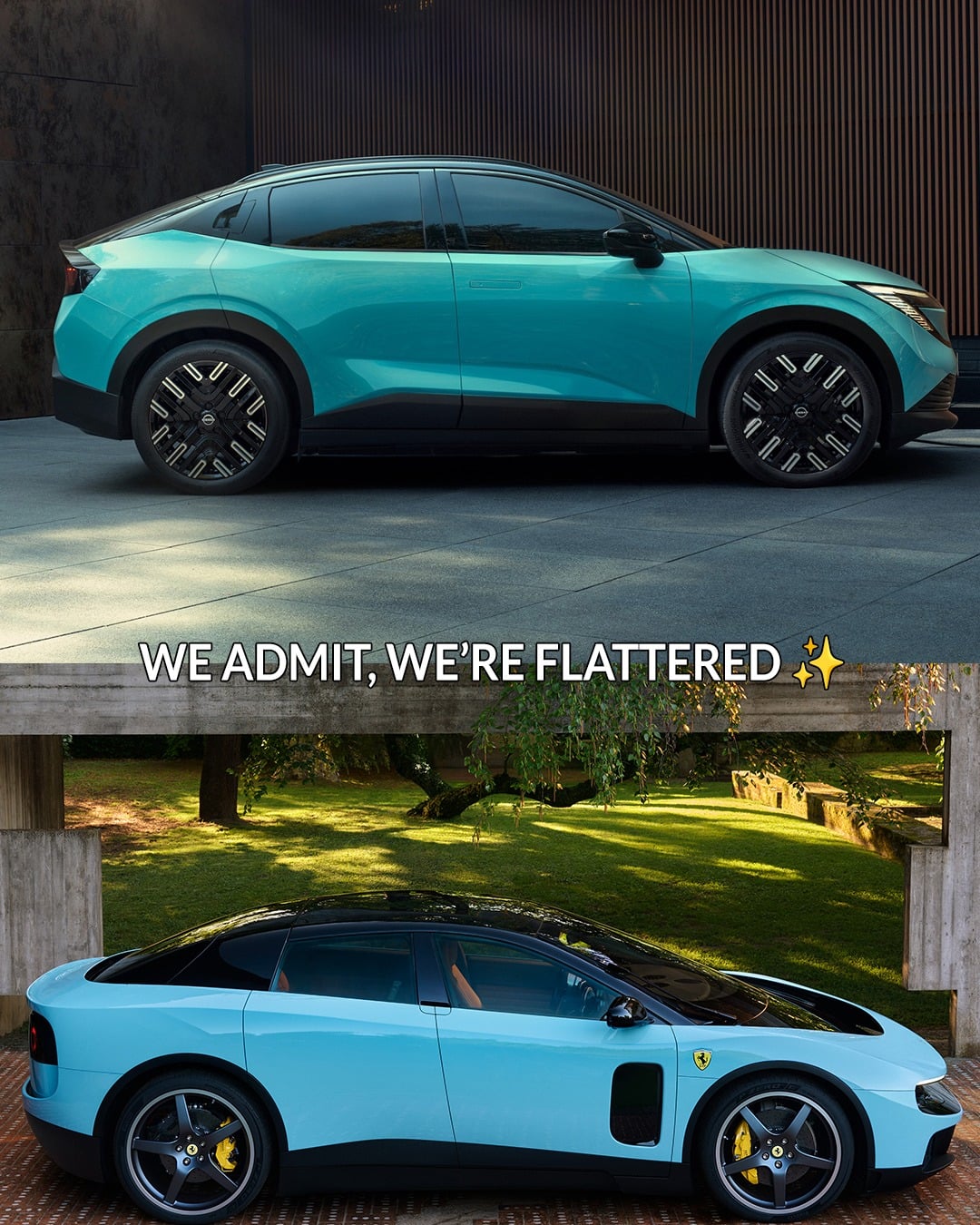Nissan pokes fun at controversial Ferrari EV with Leaf comparison ...